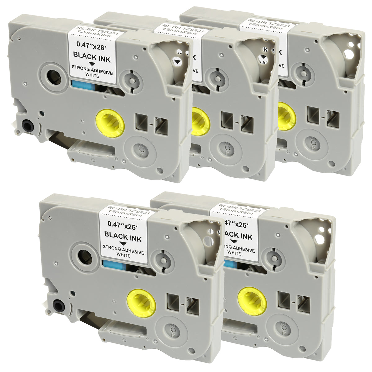 Prestige Cartridge™ Compatible TZ-S231 TZe-S231 Black on White