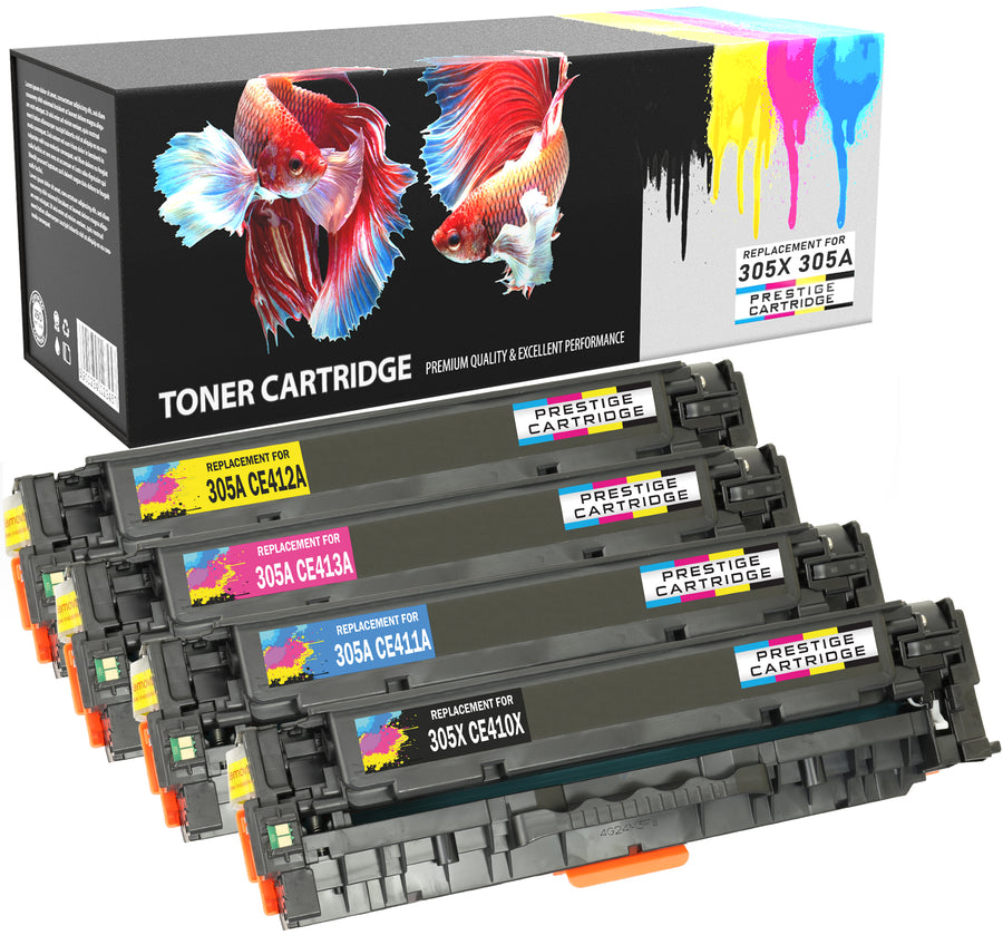 Prestige Cartridge™ Compatible CE410X-CE413A Laser Toner Cartridges